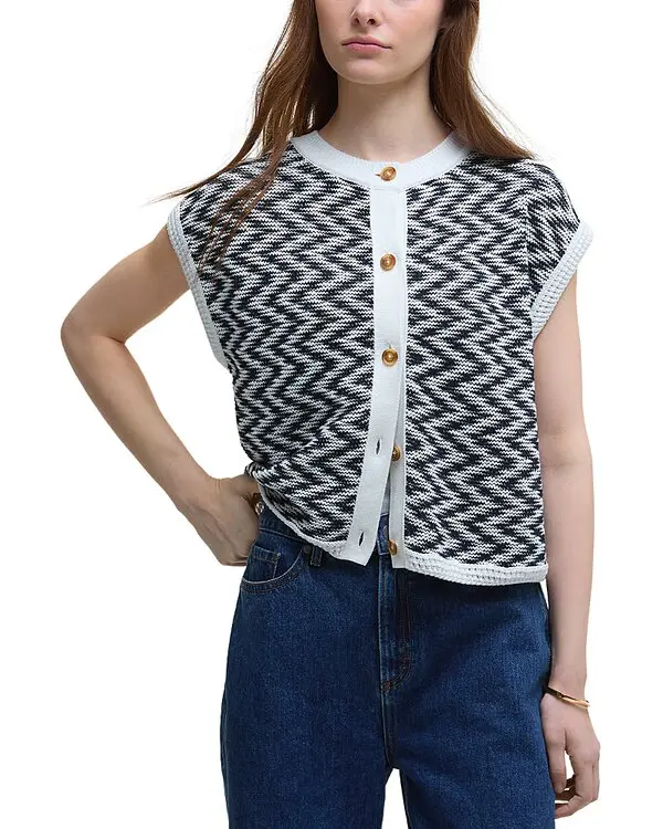 Barbour Olivia Knitted Vest - Cloud/navy