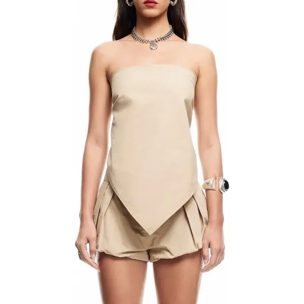 Lioness Strapless Bandana Top - Camel