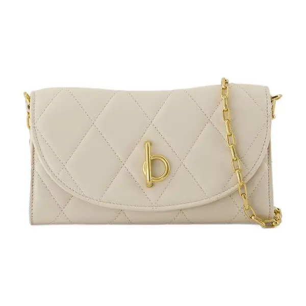 Burberry Rocking Horse Wallet On Chain - White