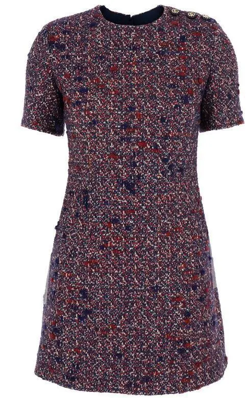 Gucci Gg Supreme Polo Shirt Dress - Blue