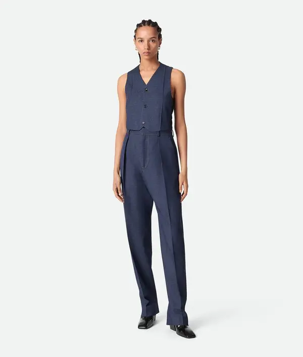 Bottega Veneta Melange Wool Drill Pants