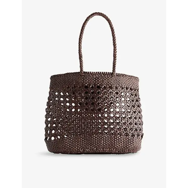 Dragon Diffusion Eclipse Leather Tote Bag - Dk.brown