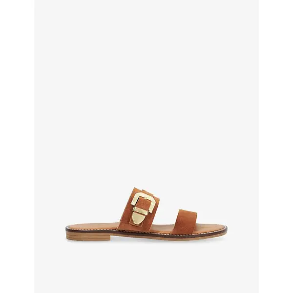 DUNE Lawe Suede Sandals - Tan Suede