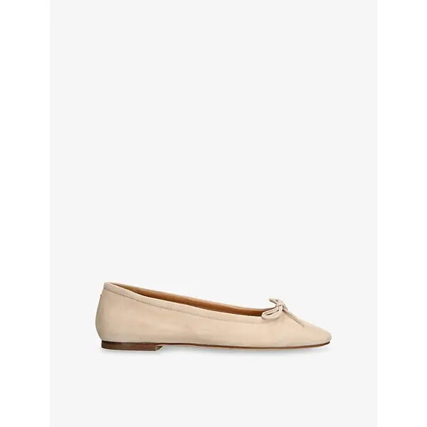 AeydĒ Delfina Suede Ballet Flats - Beige