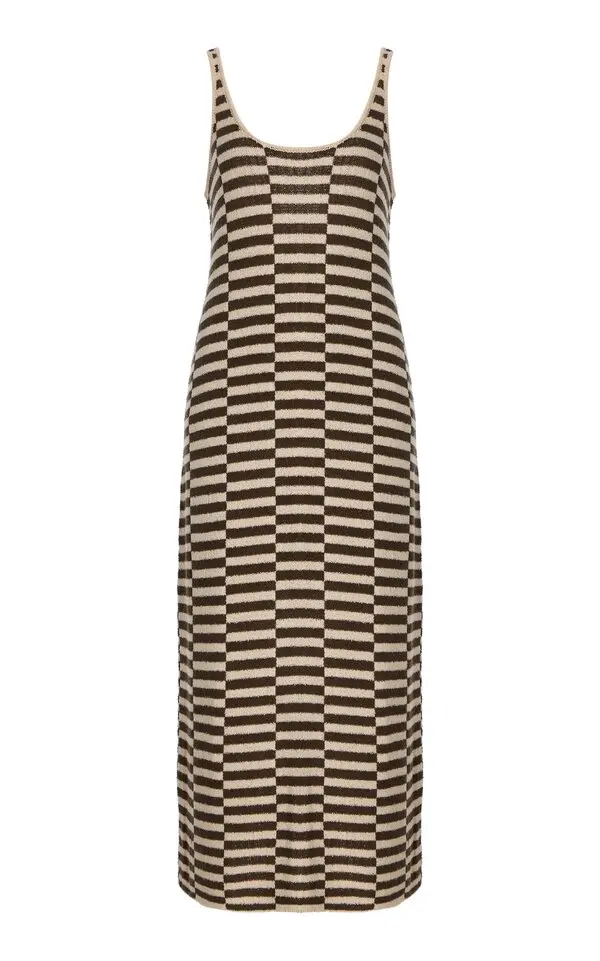 ZULU & ZEPHYR Textured Knit Cotton-blend Dress