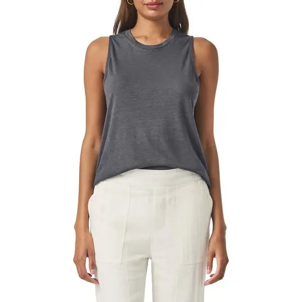 Splendid Cady Crewneck Linen Blend Tank - Ink