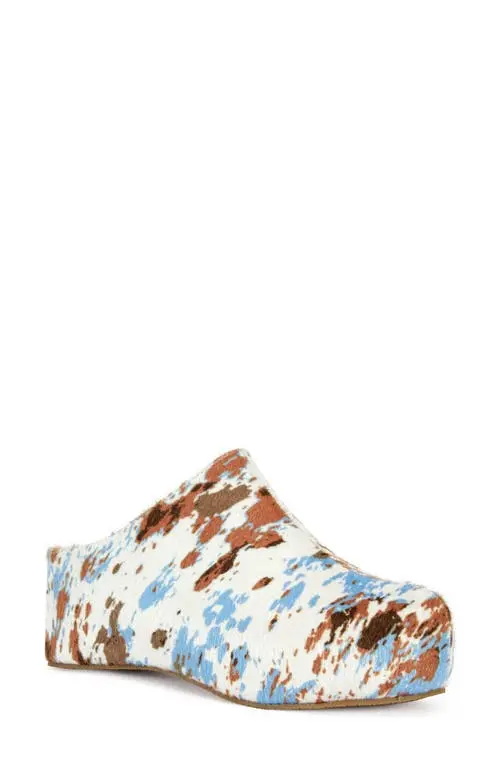 AZALEA WANG Darwin Faux Calf Hair Clog