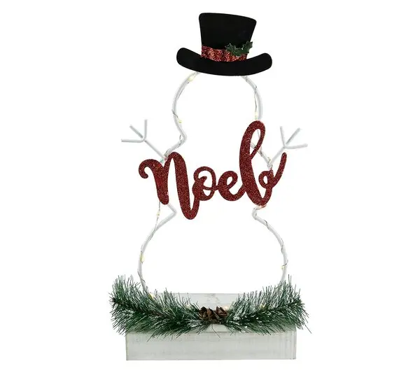 NORTHLIGHT 12.75' Led Snowman Christmas 'noel' Sign