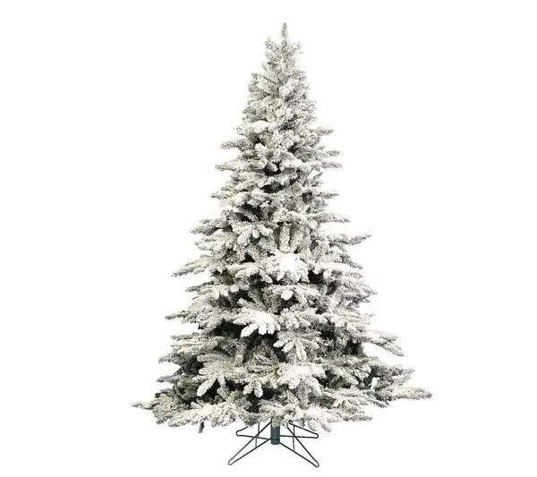 VICKERMAN 10' X 77' Flocked Utica Artificial Ch Ristmas Tree