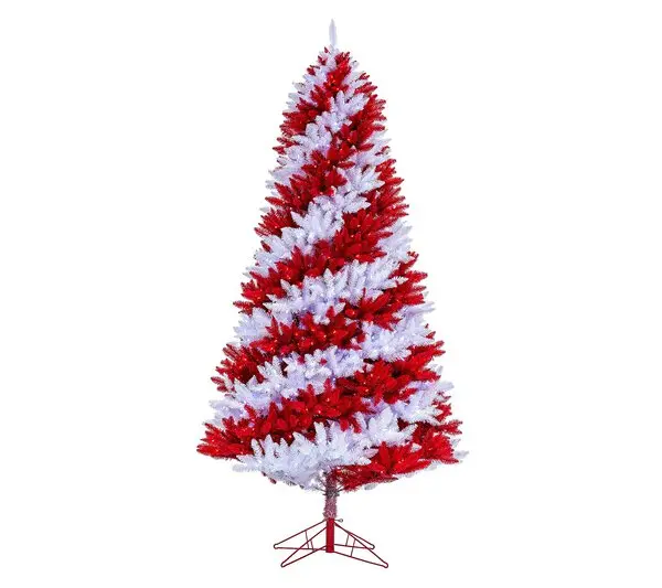 VICKERMAN 9' X 56' Candy Cane Led 1200pw Tree