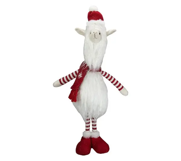 NORTHLIGHT 26' Plush Standing Llama Christmas F Igurine