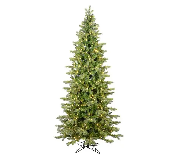VICKERMAN 7.5' Balsam Spruce Slim Artificial Christmas Tree