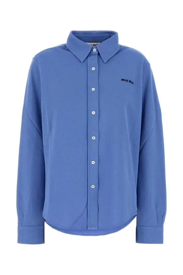 Miu Miu Piquet Shirt - Blue