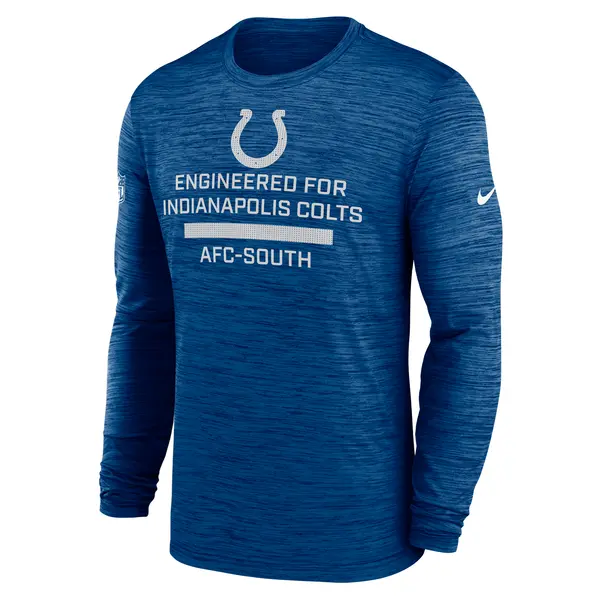 Nike Indianapolis Colts Sideline Team Issue Velocity Dri-fit Nfl Long-sleeve T-shirt - Blue