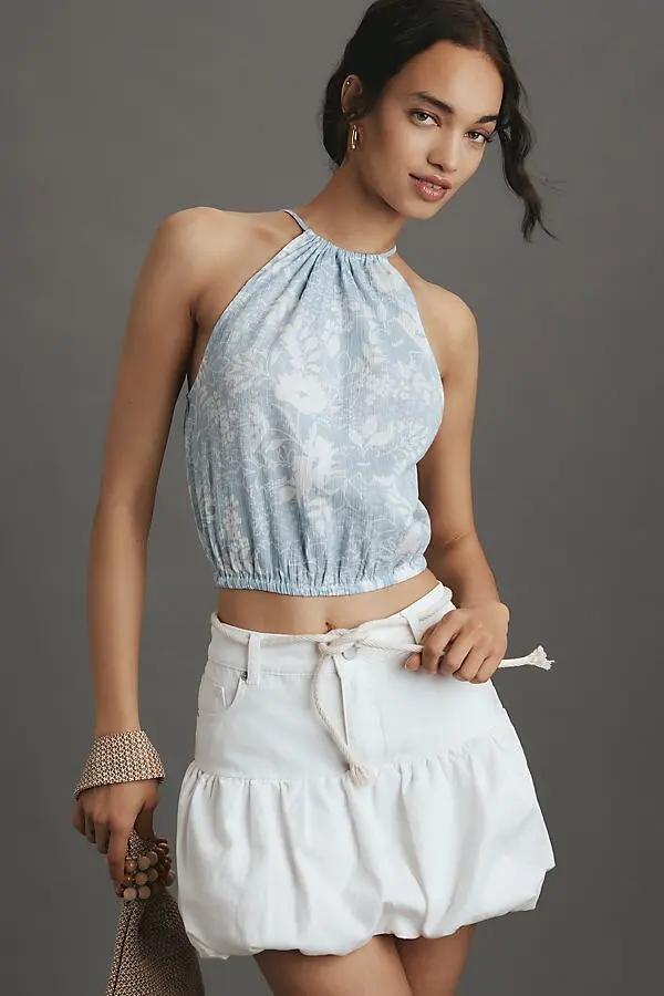 Blanknyc Soda Pop Bubble Denim Mini Skirt