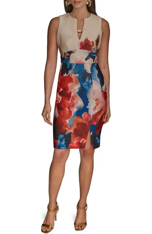 Donna Karan New York Keyhole Front Sleeveless Sheath Dress
