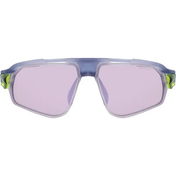 Nike 72mm Rectangular Sunglasses - Matte Ashen Slate/ Course