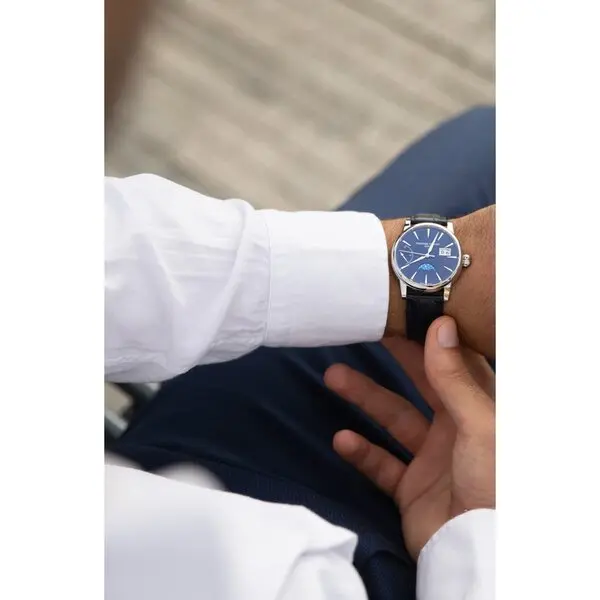FREDERIQUE CONSTANT Classic Manufacture Automatic Leather Strap Watch - Silverone