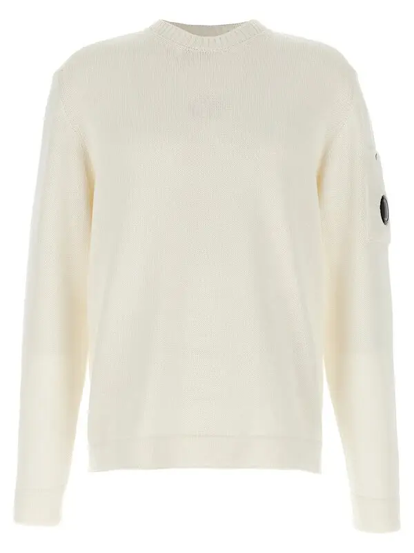 C.P. COMPANY Mercerized Cotton Sweater - White