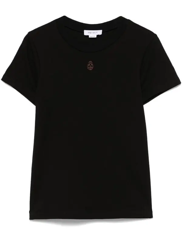 Alexander McQueen Skull Cotton T-shirt - Black