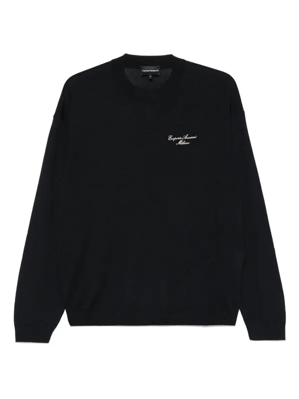 Emporio Armani Wool Blend Sweater - Blue
