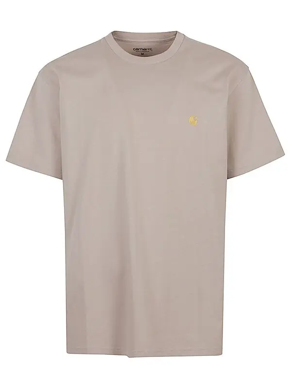 Carhartt Work In Progress Logo Cotton T Shirt - Beige