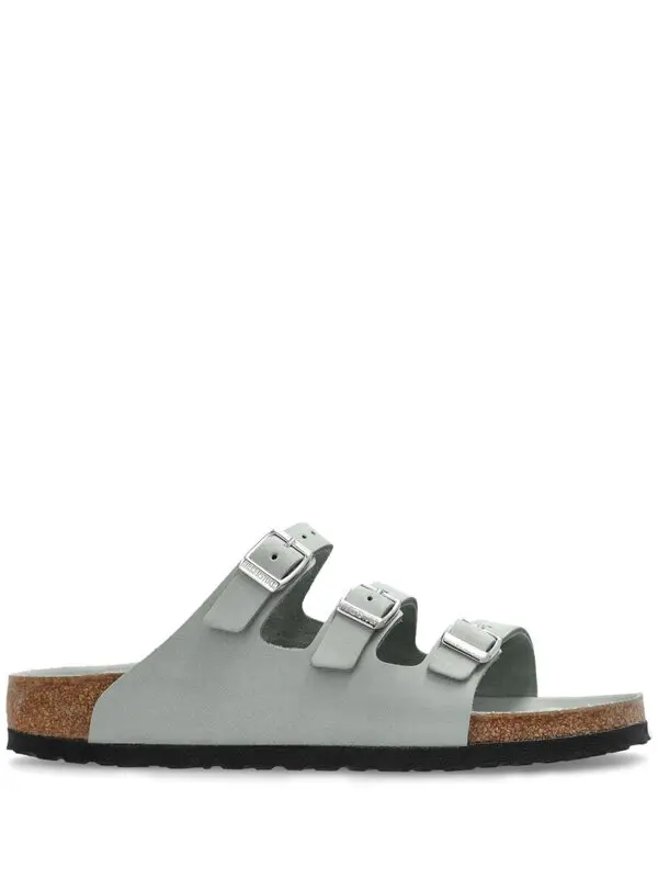 BIRKENSTOCK Florida Leather Sandals - Grey