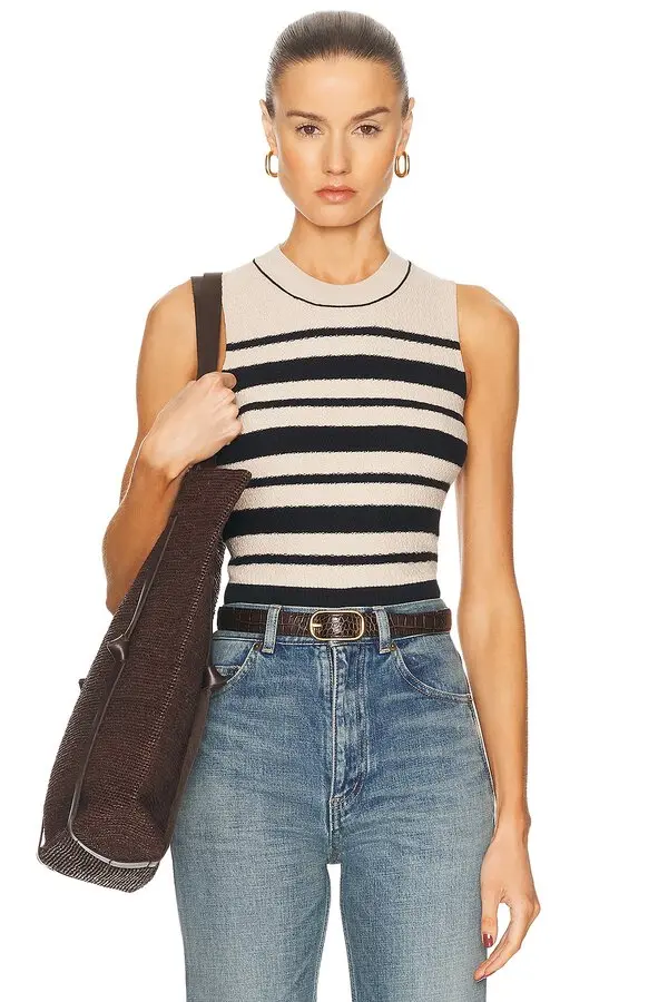 Simkhai Tatyana Tank Top - Sand Stripe