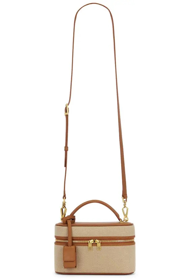 Saint Laurent Vanity Bag With Strap - Desert Dust & Brick