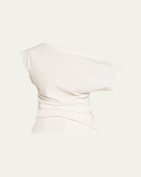 A.L.C. Nara One-shoulder Top - White
