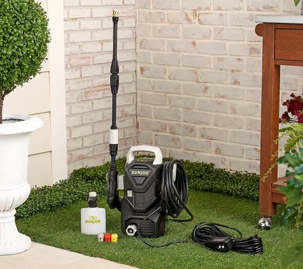 SUN JOE 1500 Rated Psi Pressure Washer With Foam Bottle