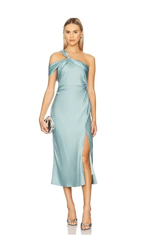Astr The Label Cersei One-shoulder Slit Dress