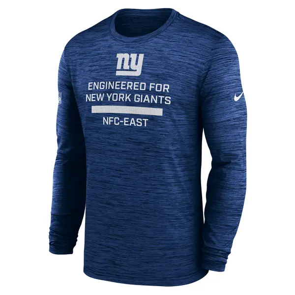 Nike New York Giants Sideline Team Issue Velocity Dri-fit Nfl Long-sleeve T-shirt - Blue