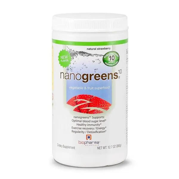 BIOPHARMA SCIENTIFIC Nanogreens10 Strawberry 360 Grams