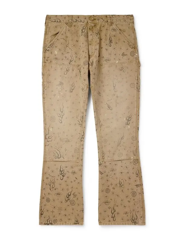 SAINT MXXXXXX Dr. Woo Printed Cotton-canvas Trousers