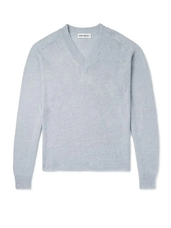 Our Legacy Rue Linen And Cotton-blend Sweater