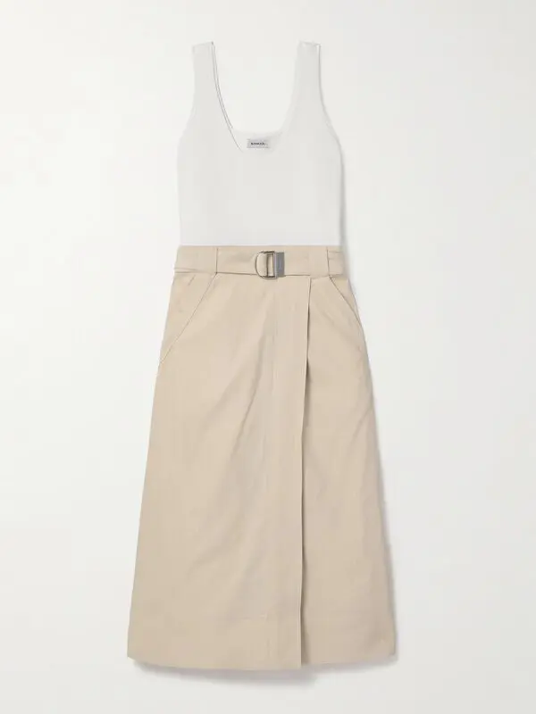 Simkhai Camden Belted Midi Dress - Neutrals