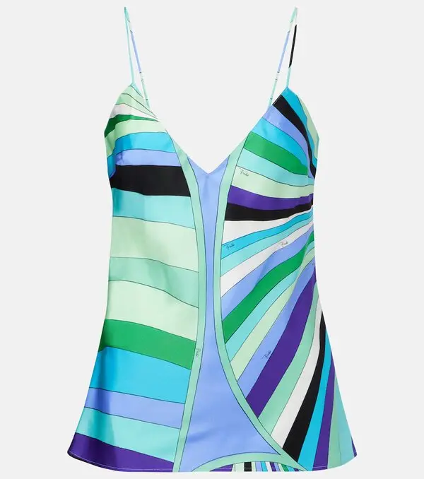 Emilio Pucci Iride Silk Satin Camisole - Multicoloured