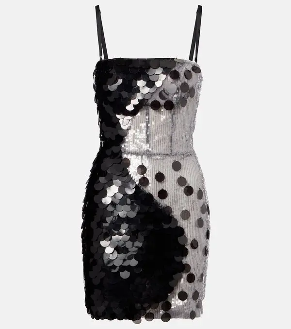 NENSI DOJAKA Sequined Minidress - Silver