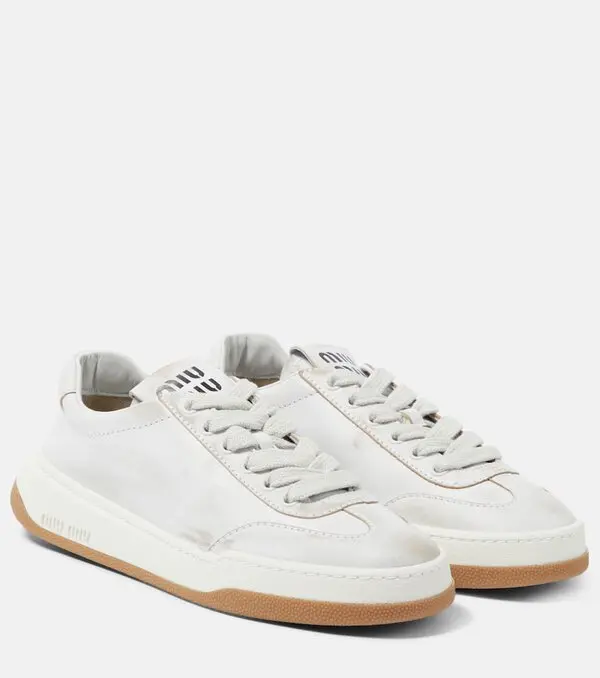 Miu Miu Suede Sneakers - White