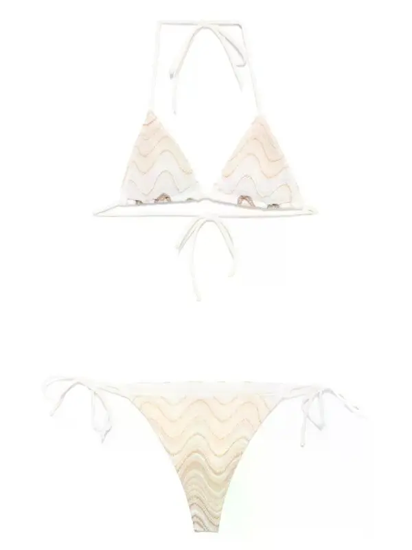 MC2 SAINT BARTH Leah Abstract Bikini - Neutrals