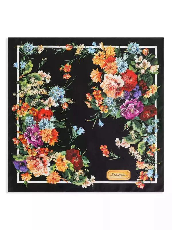 Dolce & Gabbana Silk Scarf - Black