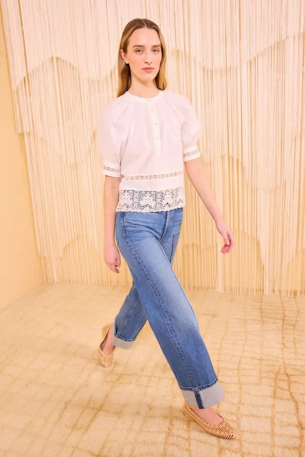 Ulla Johnson Faye Puff Sleeve Blouse - Pristine