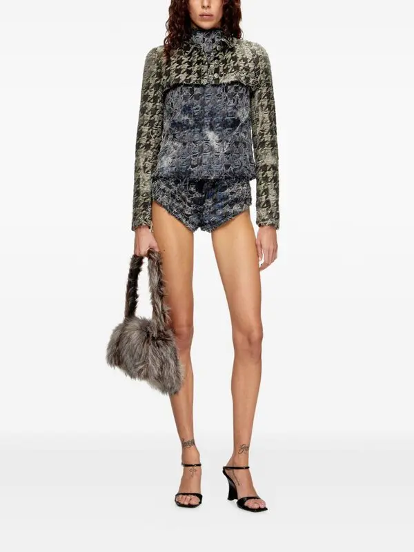Diesel Houndstooth Denim Top - Multicolor