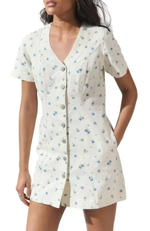 NEXT Floral Denim Mini Dress