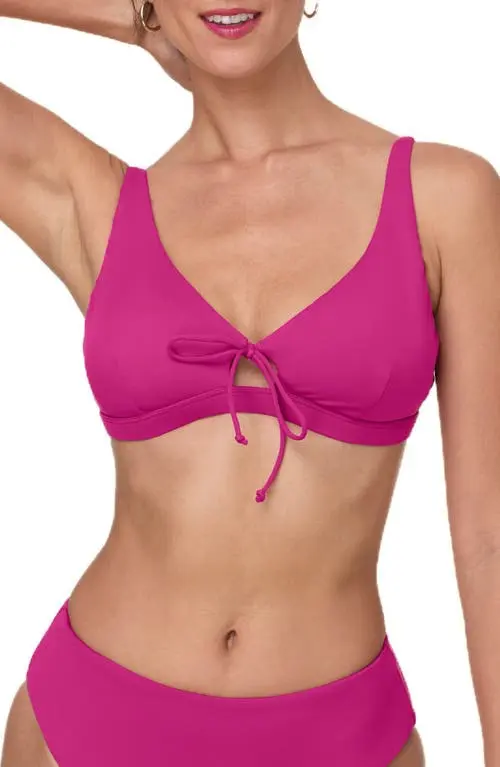 ANDIE Crete Tie Front Bikini Top - Fuchsia