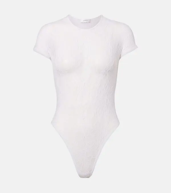 Wardrobe.NYC Lace Bodysuit - White