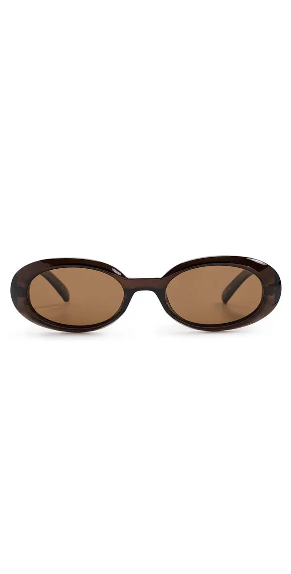 Le Specs Work It! Oval Sunglasses - Cocoa