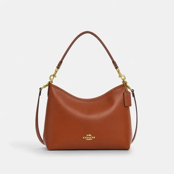 COACH® Laurel Shoulder Bag - Smooth Leather/gold/tan