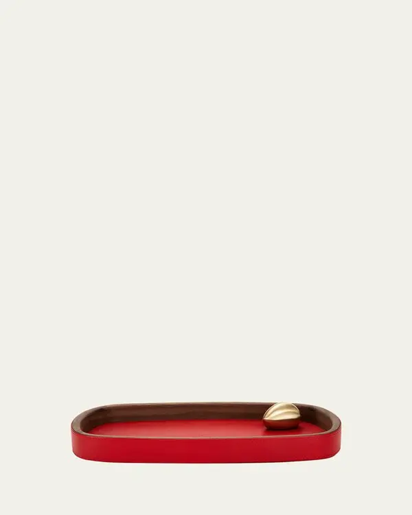 Assouline Pebble Leather Accessory Tray - One-color